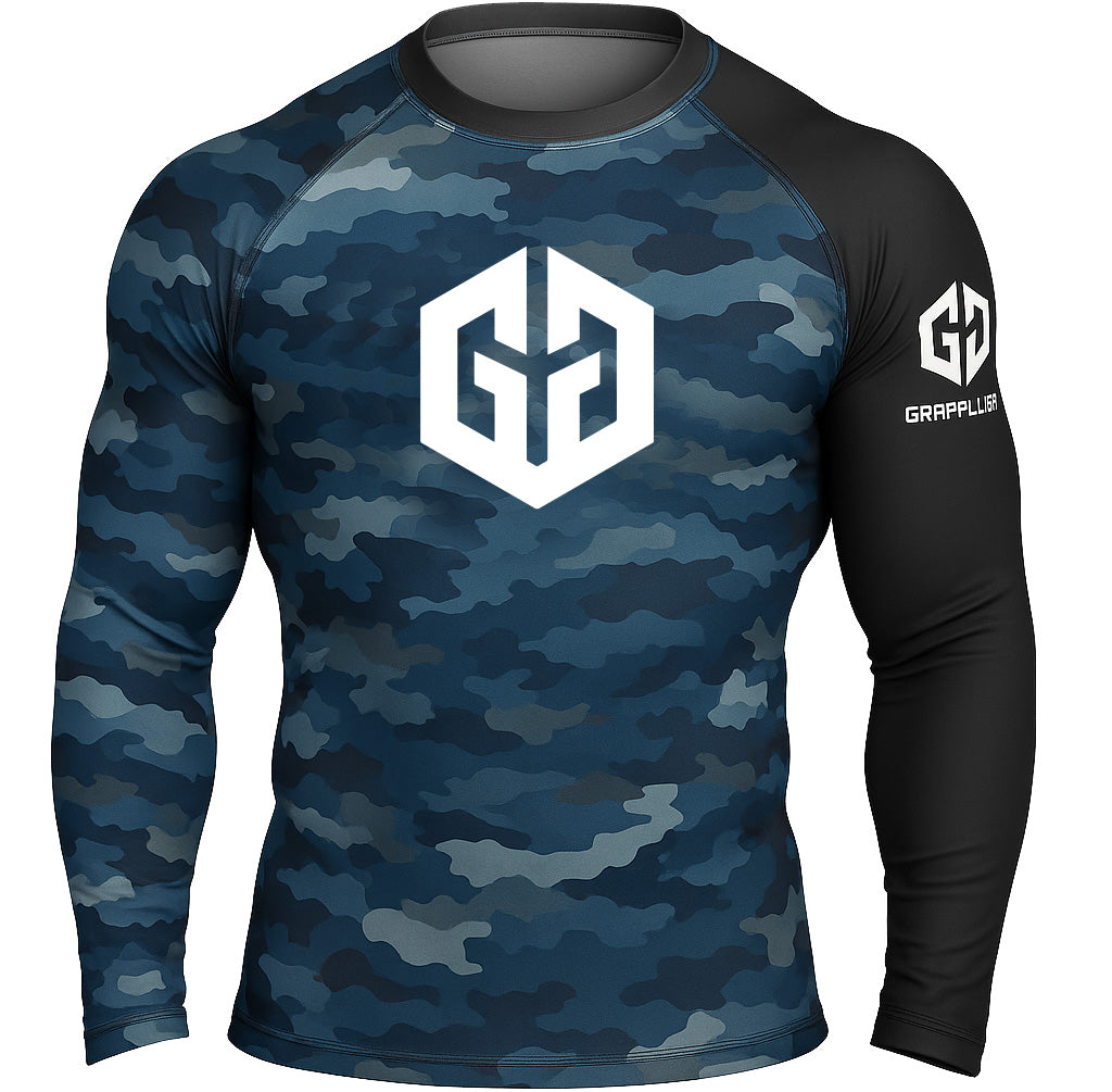 BLUE OPS | LONG SLEEVE | Rash Guard– Grapple Guard