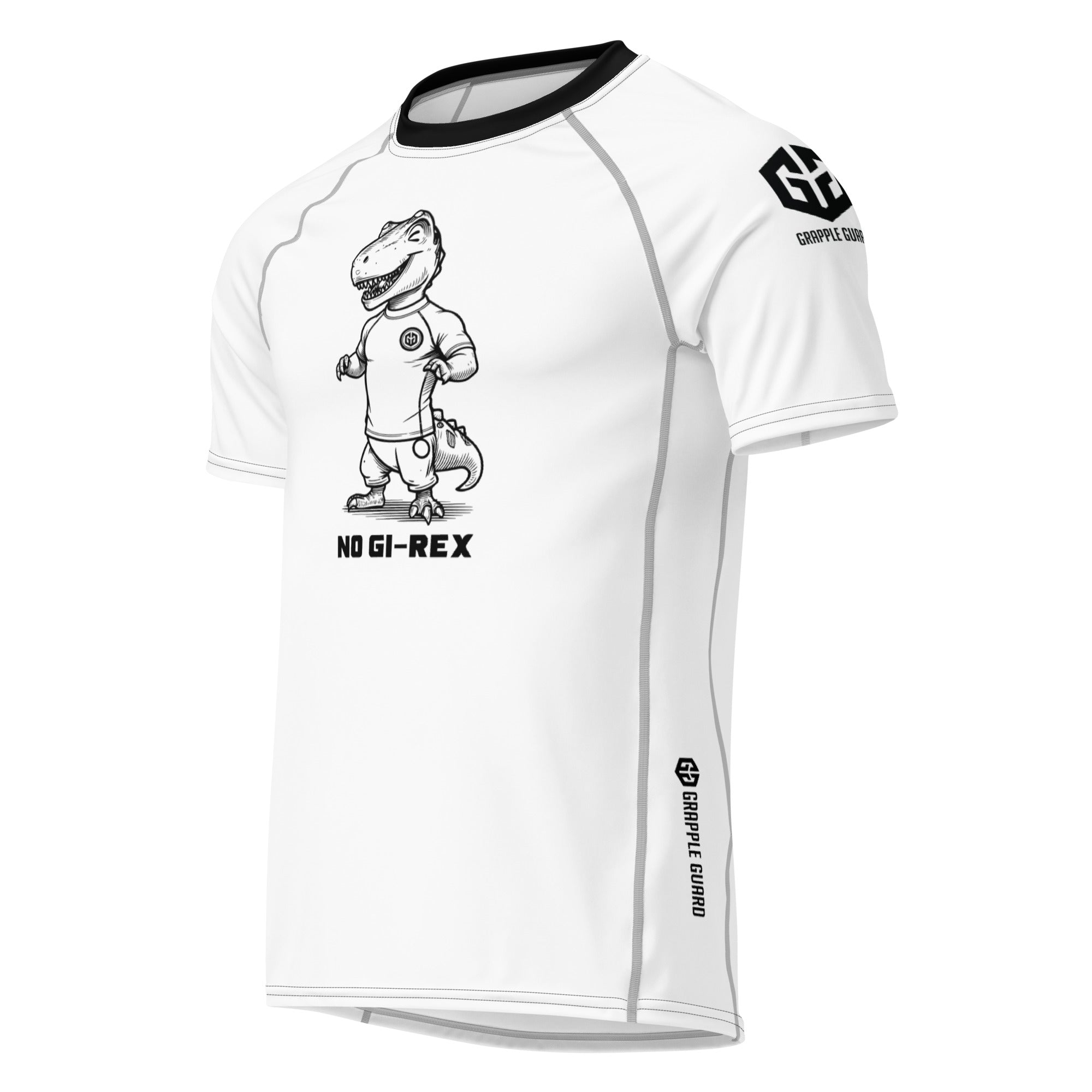 NO GI REX | RASH GUARD | WHITE– Grapple Guard
